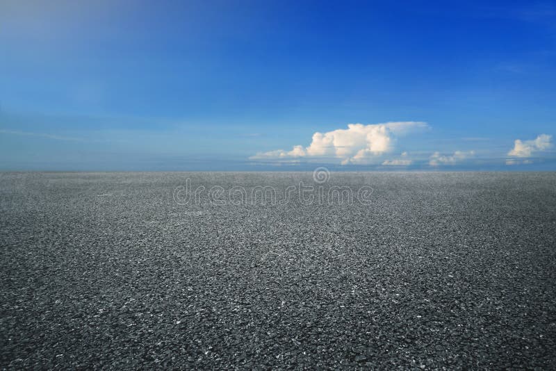 Empty Asphalt Highway with Nice Sky Clouds. Stock Photo - Image of city ...
