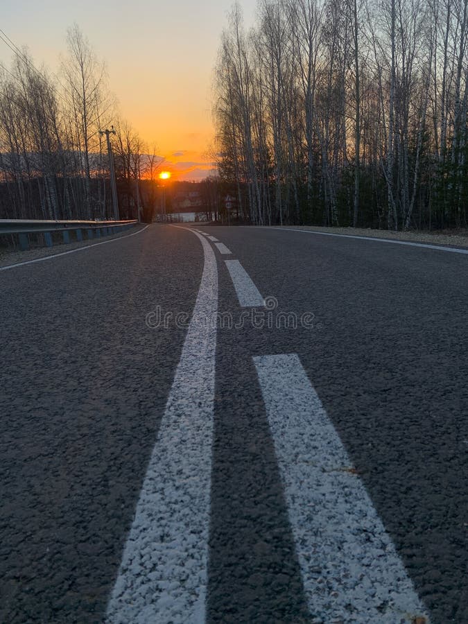 Asphalt road in sunshine stock photo. Image of hill - 249006860