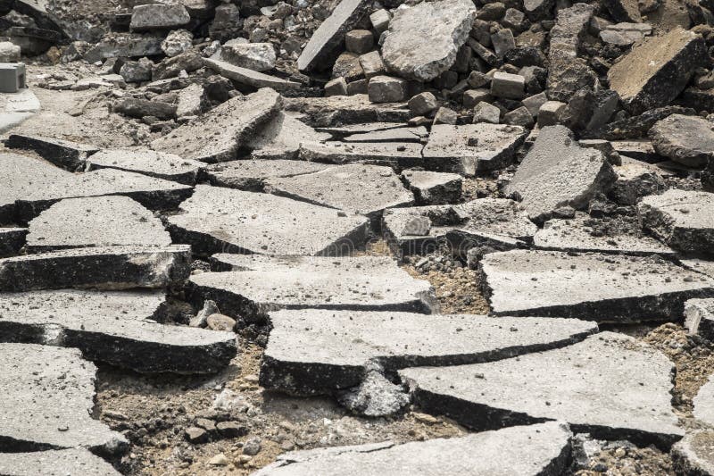 Asphalt Road Surface Broken Stock Image - Image of repair, concrete ...