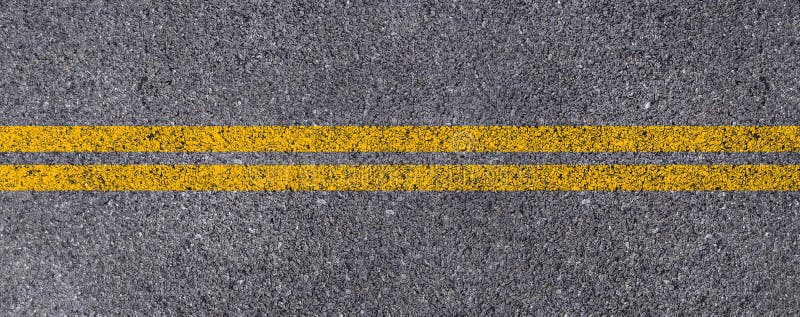 Double Yellow Lines on Asphalt Street Roadway Surface Texture ...