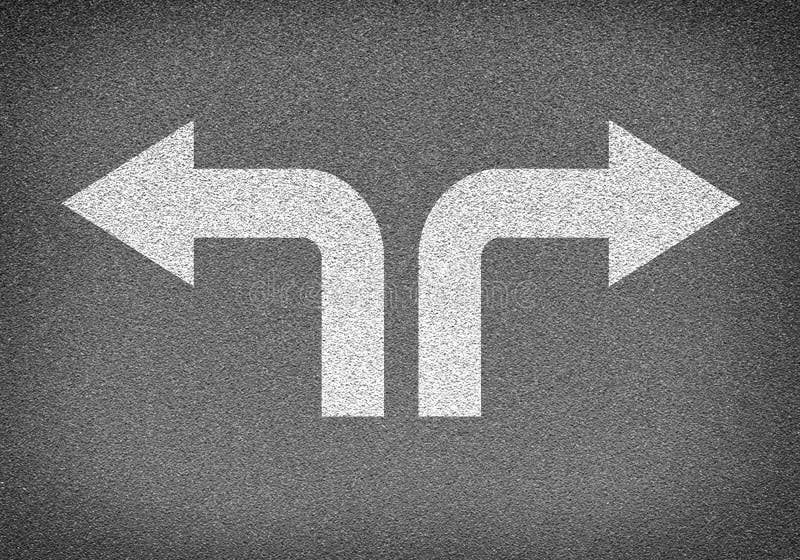 Asphalt Road Texture with Two Arrows Stock Illustration - Illustration ...