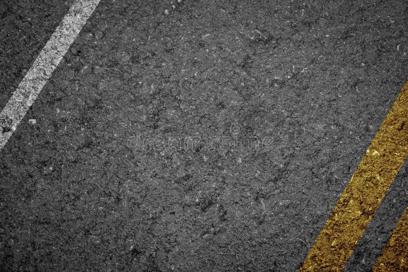Asphalt Road Texture with Yellow Strip Stock Image - Image of black ...