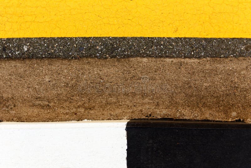 Asphalt Road Texture with Yellow Stripe Stock Image - Image of concrete ...
