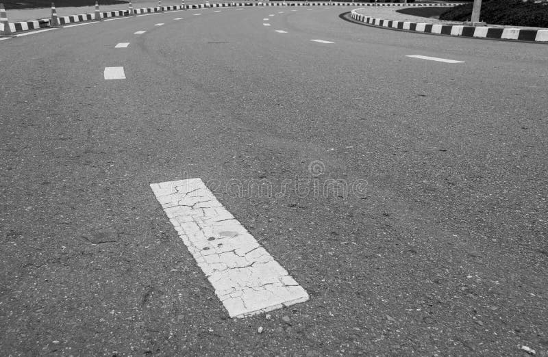 Asphalt Road Texture with Yellow Stripe Stock Photo - Image of outdoors ...