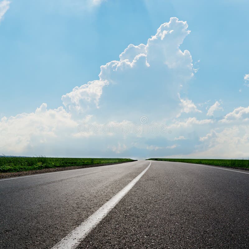 Asphalt road to horizon stock image. Image of roadway - 25472025
