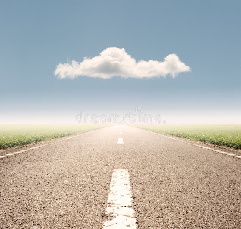 Asphalt Road To the Horizon Stock Image - Image of route, landscape ...