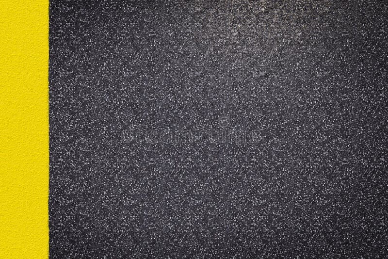 Asphalt Road Top View with White and Yellow Lines Stock Photo - Image ...