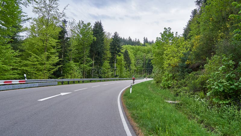 Road with Turns through the Schwarzwald Forest in Germany Stock Image ...