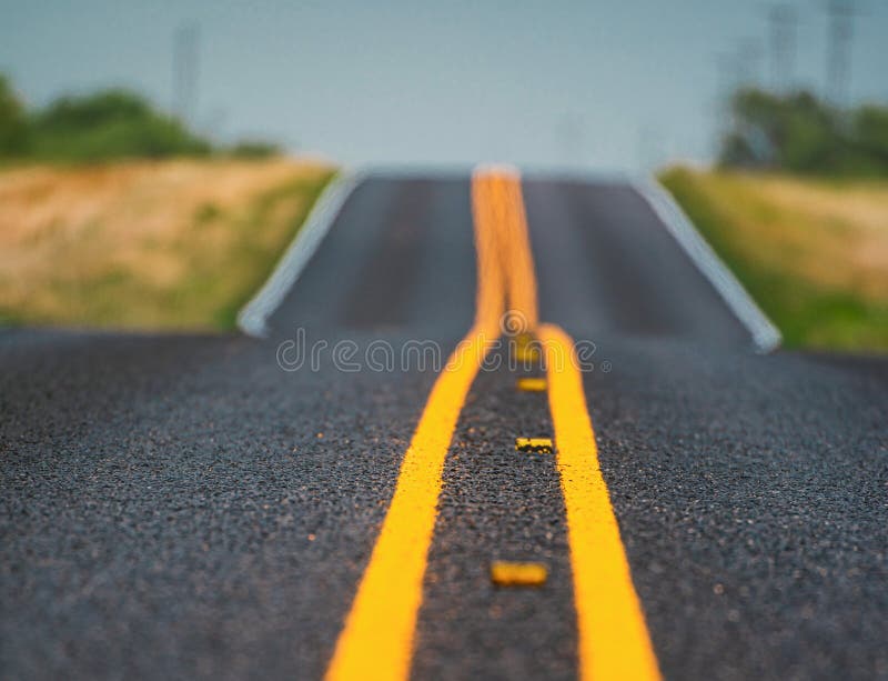 Asphalt Road in USA. Empty Asphalt Road. Stock Image - Image of outdoor ...