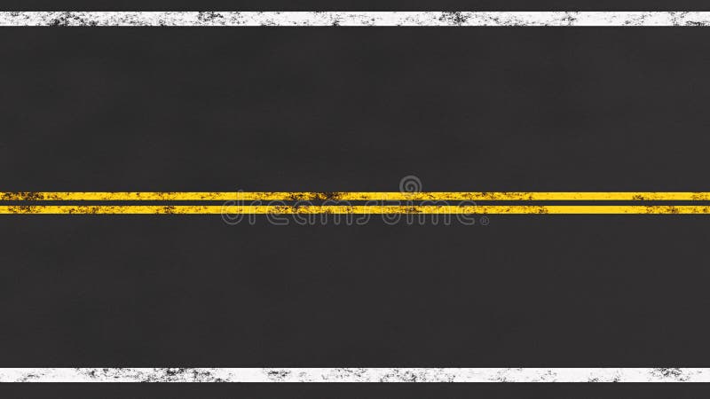 Asphalt Road with Yellow Divider Line Texture Stock Illustration ...