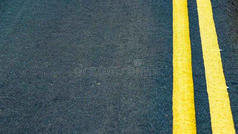 Asphalt Road with Yellow Line Marks Stock Image - Image of aerial ...