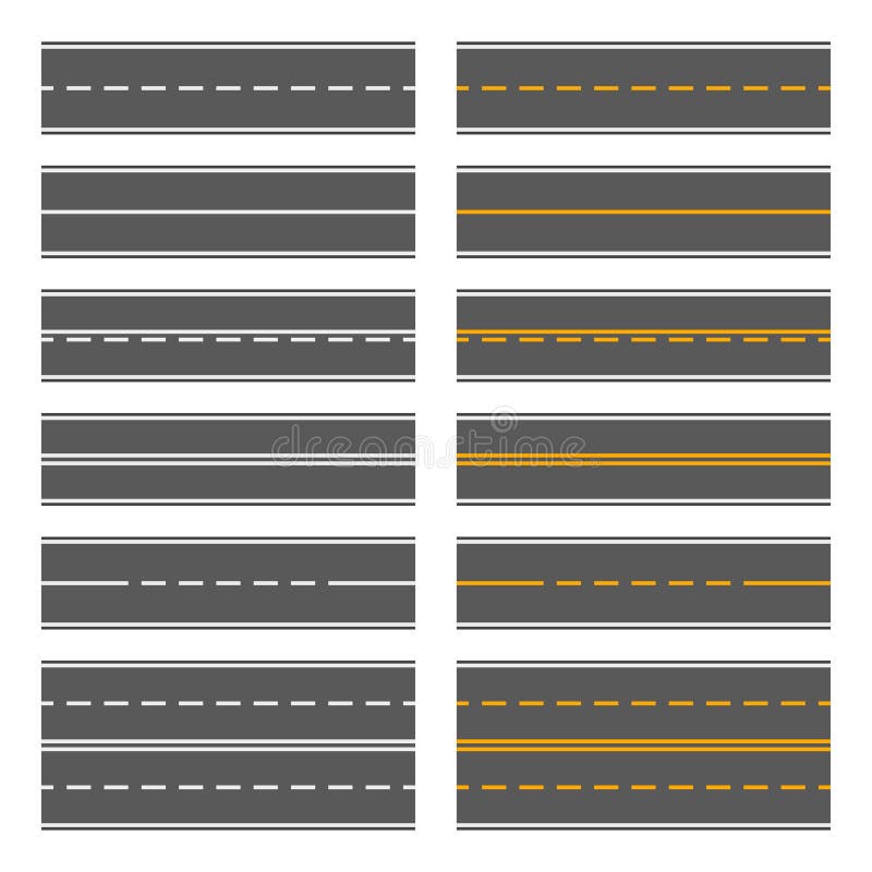 Road Lines Seamless Pattern Stock Illustrations – 568 Road Lines ...