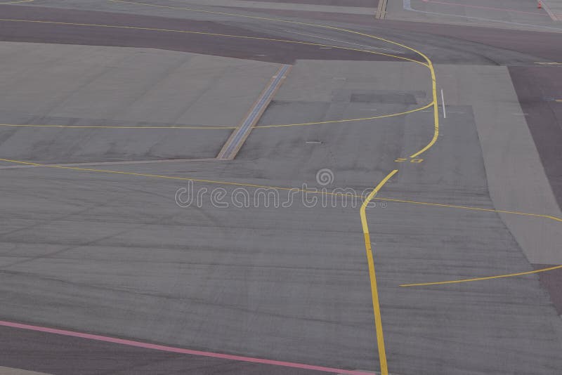 Asphalt on the Runway at Schiphol at Schiphol Airport the Netherlands ...
