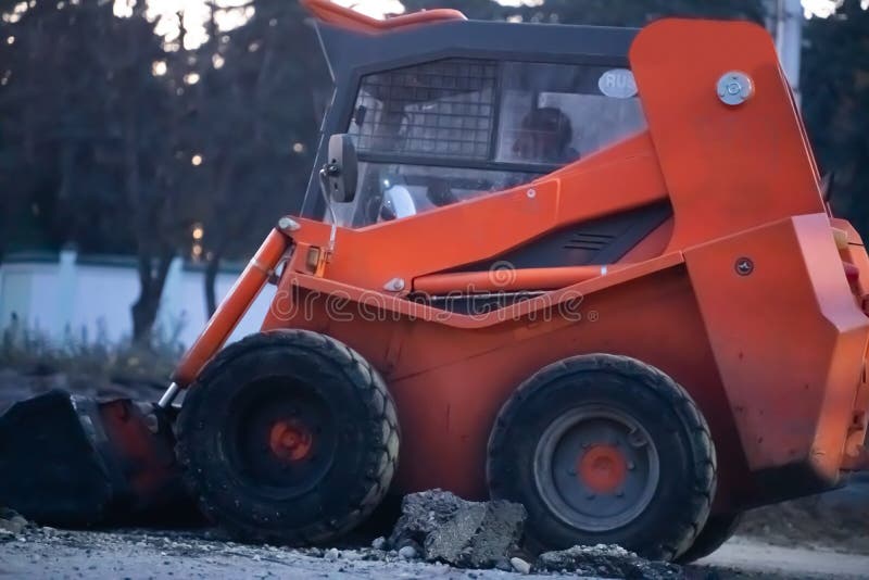 Asphalt Smoothing and Road Repairing Machine Stock Image - Image of ...