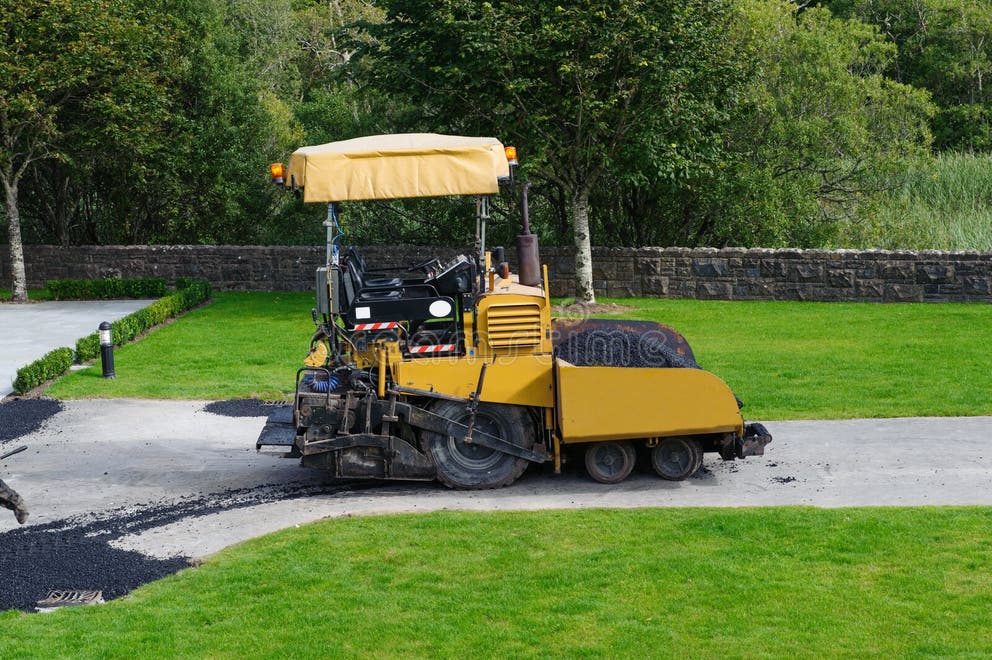 Asphalt spreader machine stock image. Image of spreader - 76038629