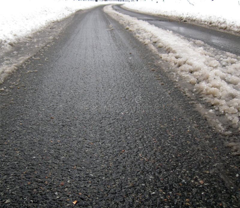 Asphalt Street Texture, Snow Road Stock Photo - Image of display ...
