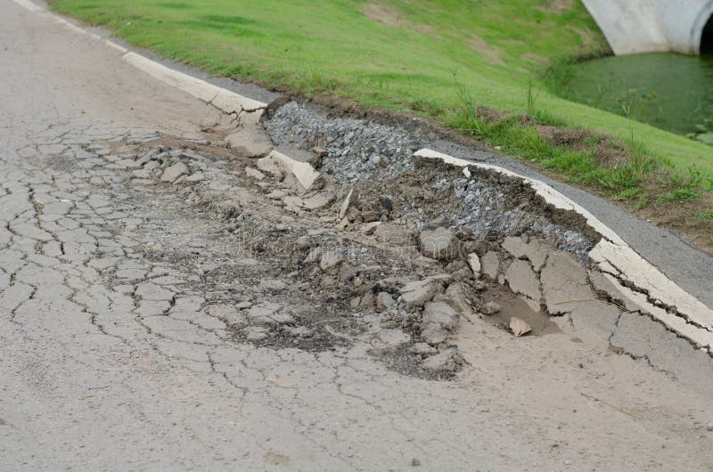 Broken Road stock image. Image of pavement, destroyed - 5028619