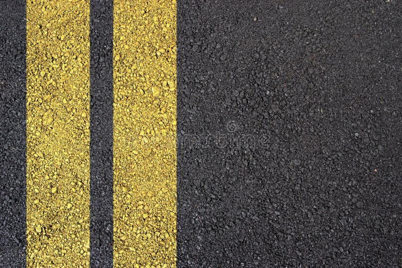 Asphalt Surface with Yellow Line Stock Photo - Image of business, road ...