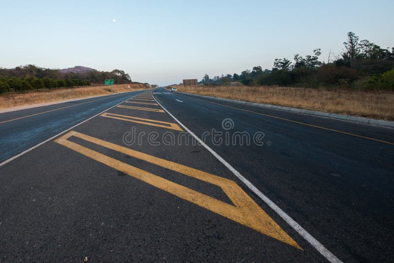 Asphalt Tar Road in South Africa Stock Image - Image of surfacing ...