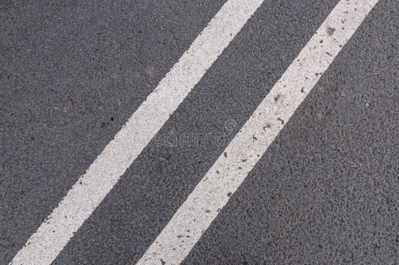 Asphalt Texture with Double Solid Line Prohibiting Overtaking Stock ...