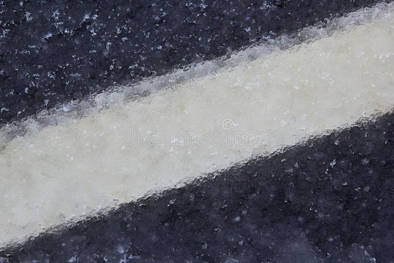 Asphalt Texture Hidden Under a Layer of Wet Snow Stock Image - Image of ...