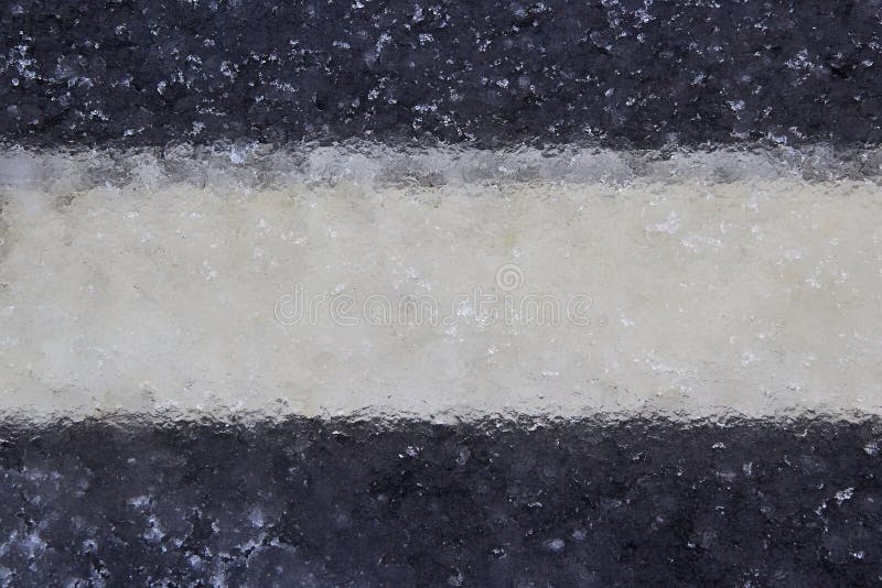 Asphalt Texture Hidden Under a Layer of Wet Snow Selective Focus Stock ...