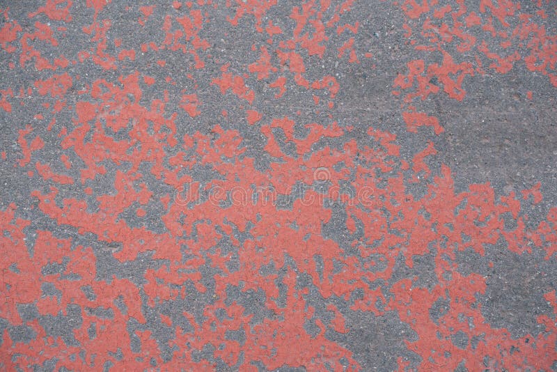Asphalt Texture with Old Red Paint Stock Photo - Image of black, design ...