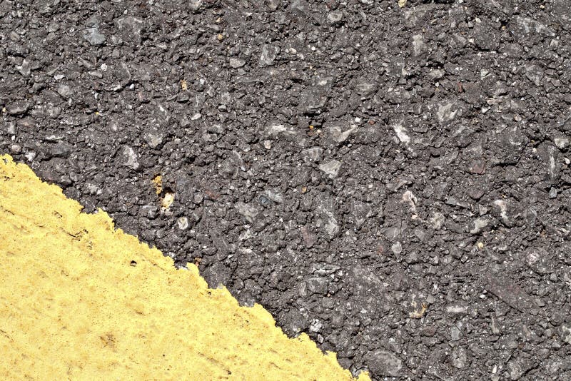 Asphalt Texture with Yellow Border Stock Image - Image of design, black ...