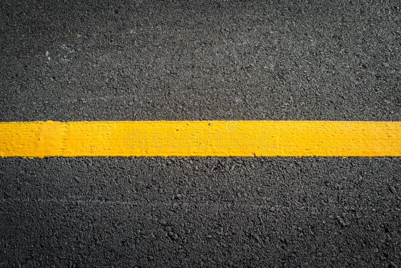 Asphalt with Yellow Road Line Stock Image - Image of black, sign: 68468191