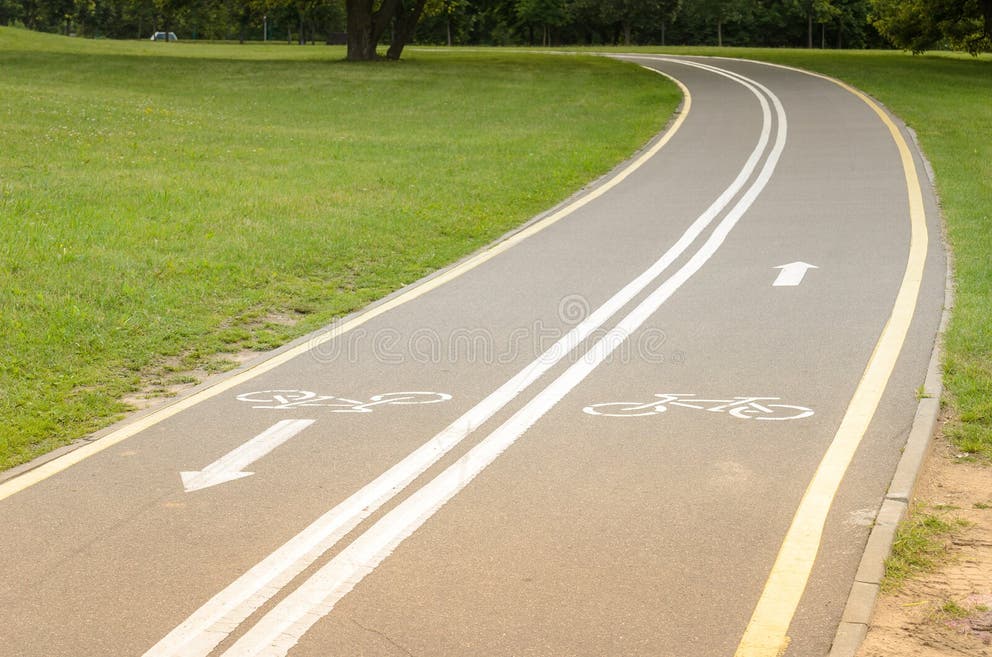 Asphalted Bicycle Track in the Park/asphalted Bicycle Track in the Park ...