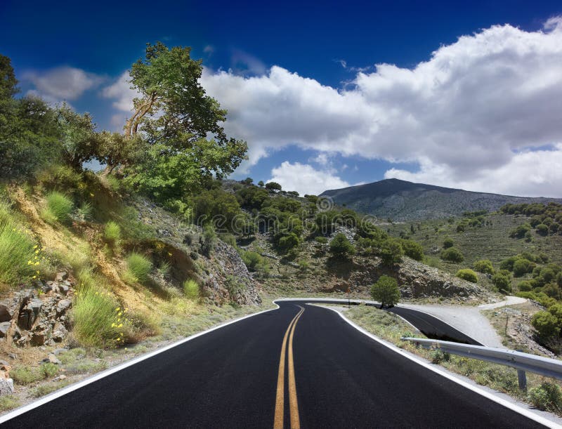 Asphalted road stock photo. Image of green, outdoors - 42291002