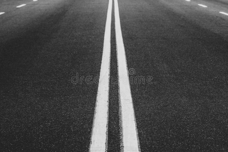 The Asphalted Road. the Highway with a White Marking Stock Photo ...