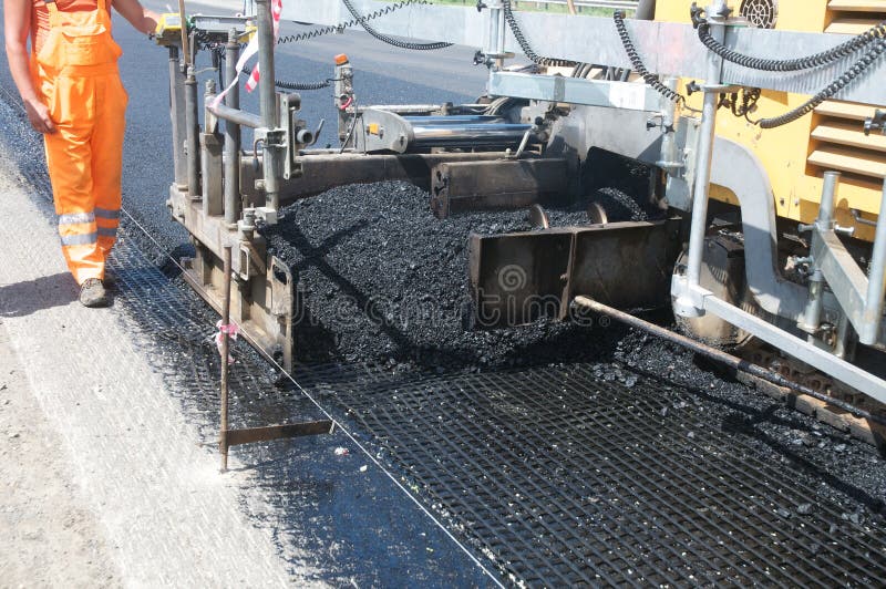 Asphalting stock image. Image of bulldozer, heat, road - 43219039