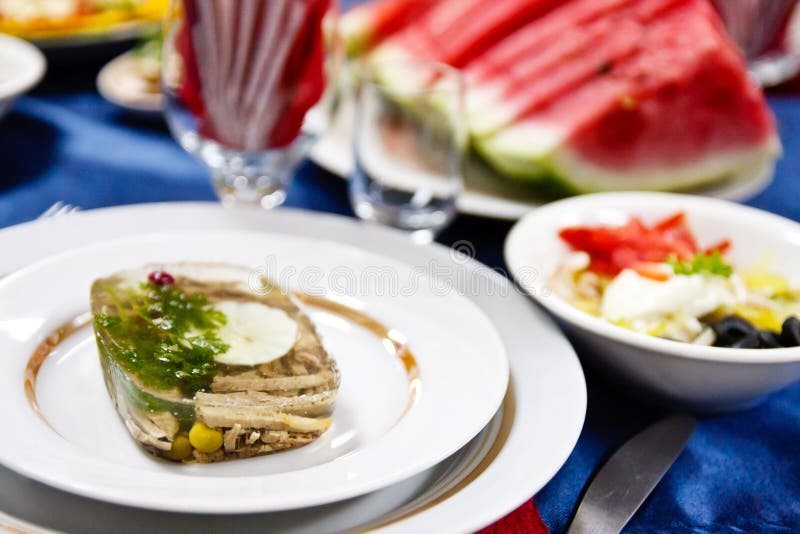 Aspic stock photo. Image of dish, diced, food, preparation - 17090628