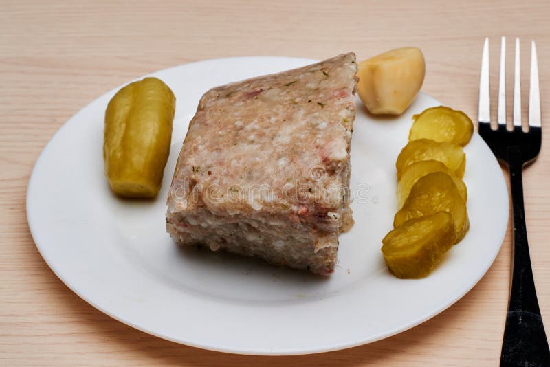 Aspic with Cucumbers and Tomatoes Stock Photo - Image of aspic, beef ...