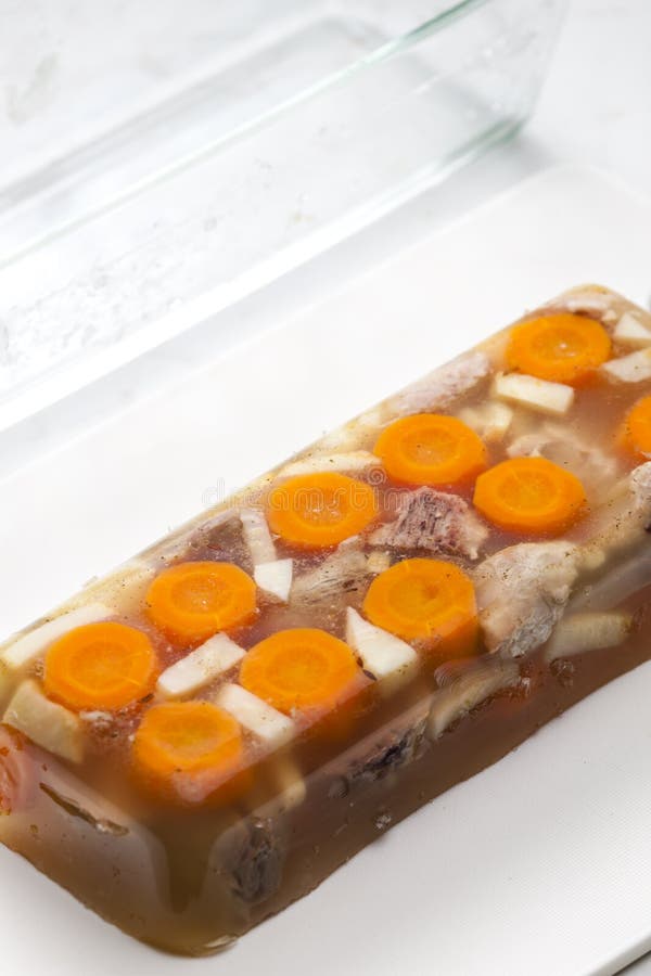 Aspic with Meat and Vegetables Stock Photo - Image of life, dish: 255819512