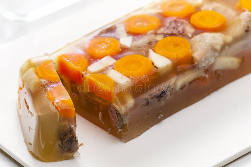 Aspic with Meat and Vegetables Stock Image - Image of carrot, dish ...