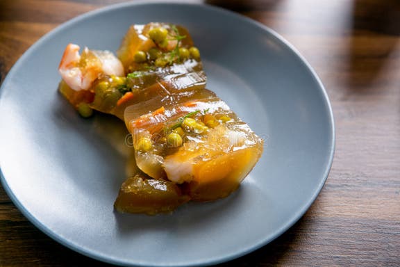 Aspic from Sterlet, Pikeperch and Shrimp in the Cut. Master Class in ...