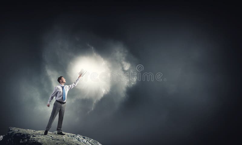 Aspiration for knowledge stock image. Image of handsome - 59875151