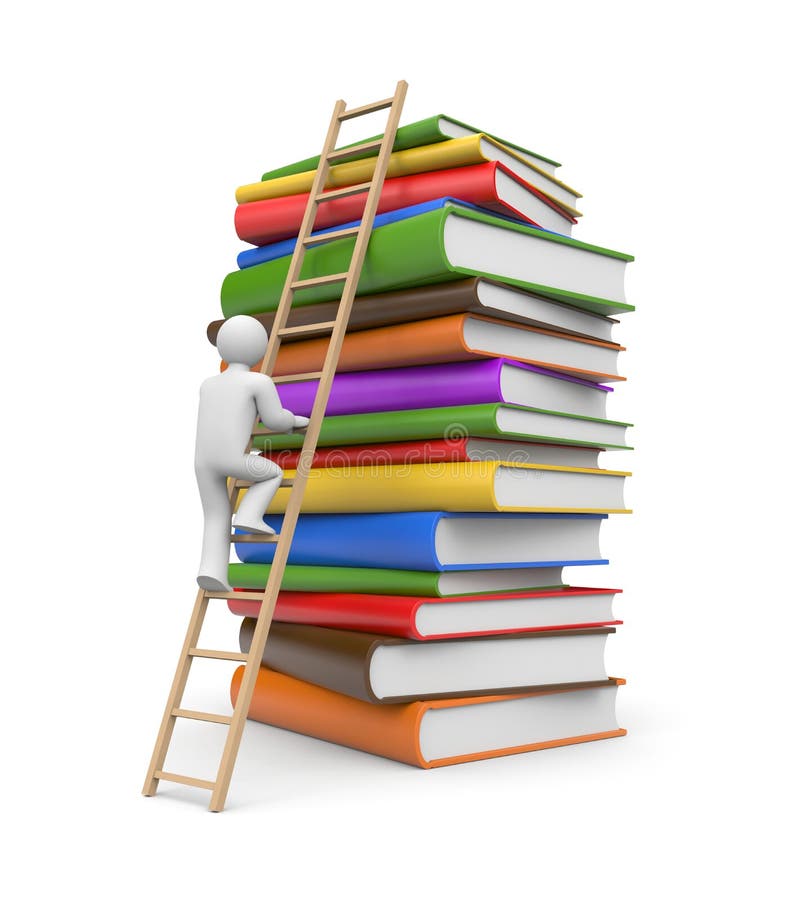 Aspiration to knowledge! stock illustration. Illustration of paper ...