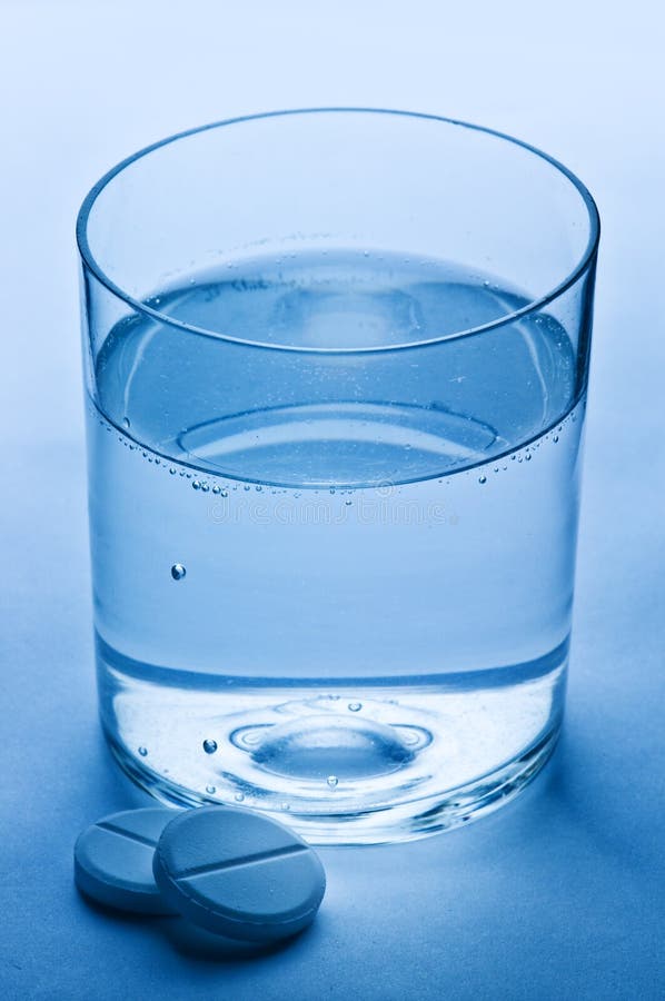 Antacid Tablets Dissolving Seltzer Glass Stock Photo - Image of alka ...