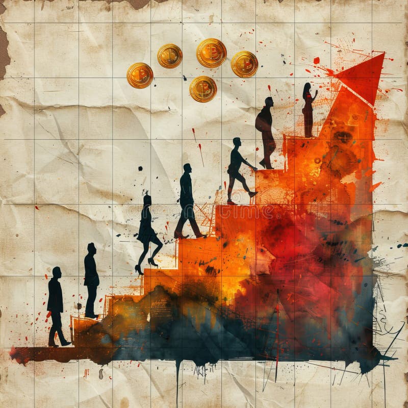 Aspiring for Success through Determination and Progress Stock Photo ...