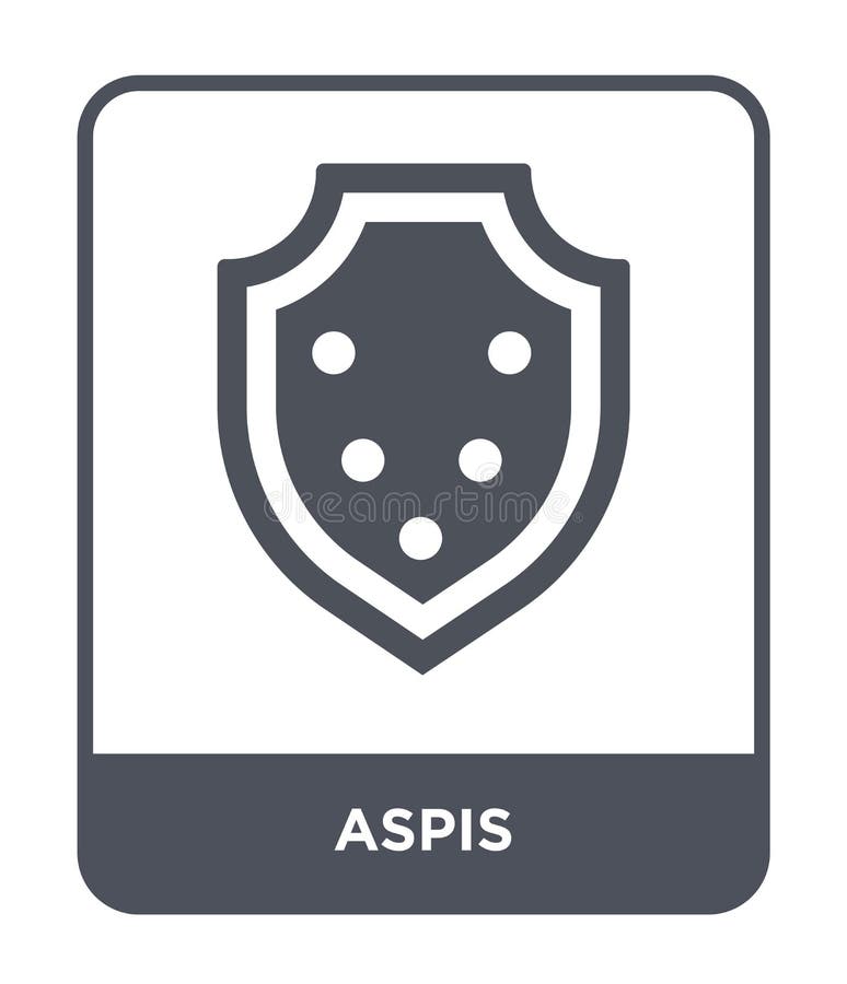 Aspis Icon in Trendy Design Style. Aspis Icon Isolated on White ...