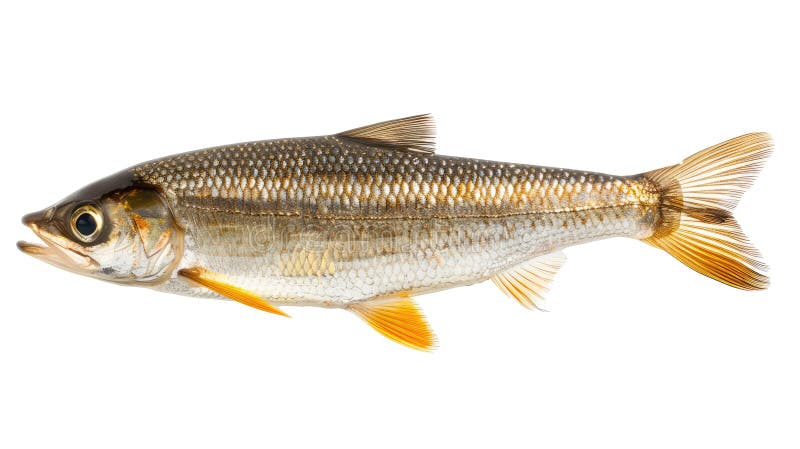 Aspius Aspius Fish on White Background. Freshwater Predator with Golden ...