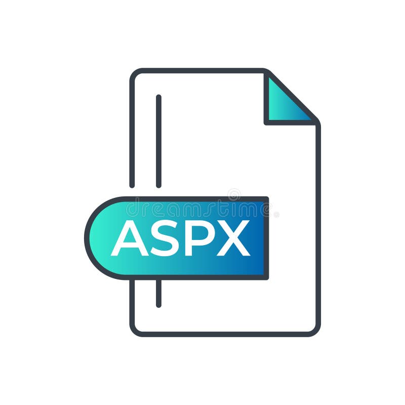 ASPX File Format Icon. ASPX Extension Gradiant Icon Stock Vector ...