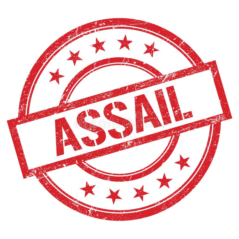 ASSAIL Text Written on Red Vintage Stamp Stock Illustration ...