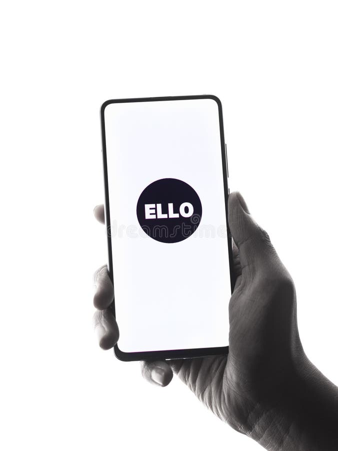 Assam, India - April 10, 2021 : Ello Logo on Phone Screen Stock Image ...