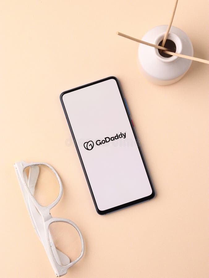 Assam, India - April 10, 2021 : GoDaddy Logo on Phone Screen Stock ...