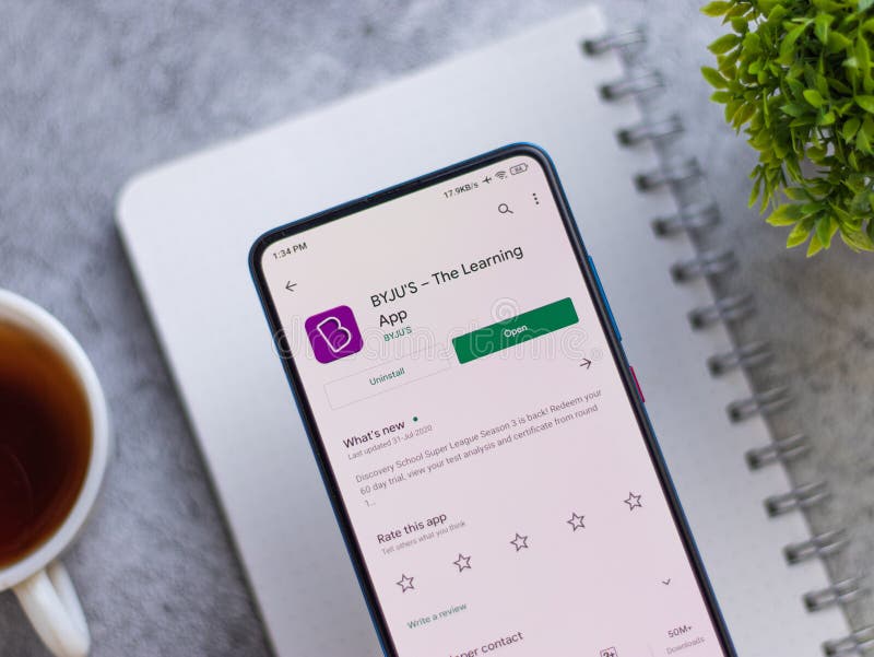 Assam, India - August 10, 2020 : Byju S, the Learning App Logo on Phone ...