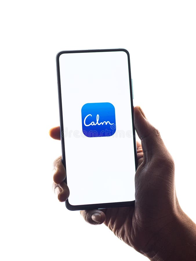 Assam, India - August 6, 2021 : Calm Logo on Phone Screen Stock Image ...